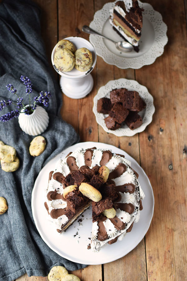 Brownie-Cookie-Torte - Brownie Cookie Cake
