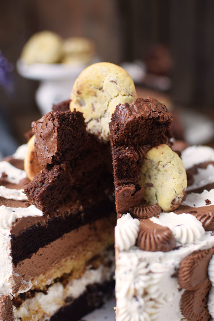 Brownie-Cookie-Torte - Brownie Cookie Cake