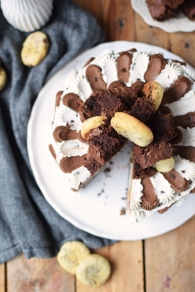 Brownie-Cookie-Torte - Brownie Cookie Cake